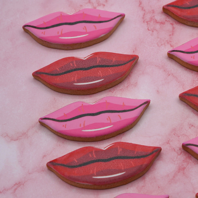 Lip Shaped Custom Cookies – ModernBiteLA